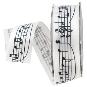 Amazon.com: Satin Music Note Ribbon - 7/8in Wide - 5 Yards