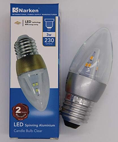 NARKEN - 3.5' Candle Bulb/F-C35-3W-S-3000K-E27 price in UAE | Amazon ...