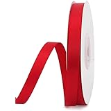 Amazon.com: 3/8 inch Double Faced Red Polyester Satin Ribbon 50 Yards ...