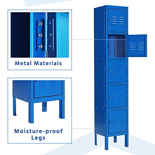 Pataku Metal Locker 5 Doors Storage Lockers for School Tall Locker ...