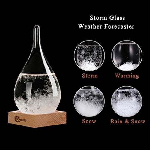 3DHOME Storm Glass Weather Predictor - Creative Crystal Glass Bottle ...