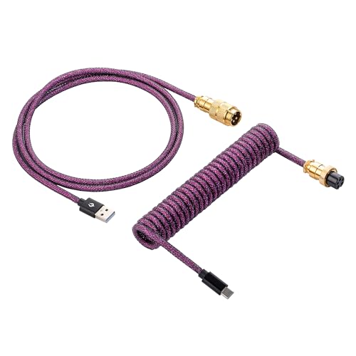Vajra Force Sparkling Coiled USB C Keyboard Cable for Computer Keyboard ...