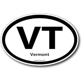 Amazon.com: Vermont VT State Green Oval Vinyl Car Bumper Window Sticker ...