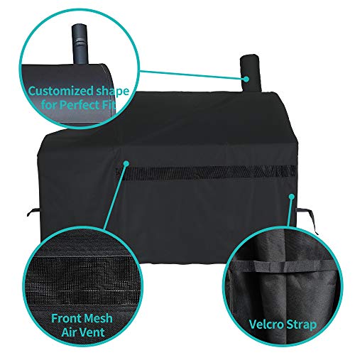 iCOVER Offset Smoker Cover 60 inch Charcoal Pellet Grill Cover Heavy ...