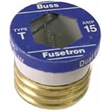 Bussmann BP/MB-20 20 Amp Edison Base Plug Fuse Circuit Breaker, 125V ...