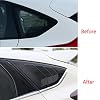 MICROCK Rear Side Window Louvers Racing Style Triangular Window Glass ...