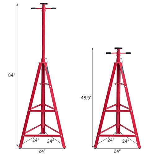 TOOLSEMPIRE Under Hoist Tripod Stand 2 Ton High Lift Jack Stand Reach ...