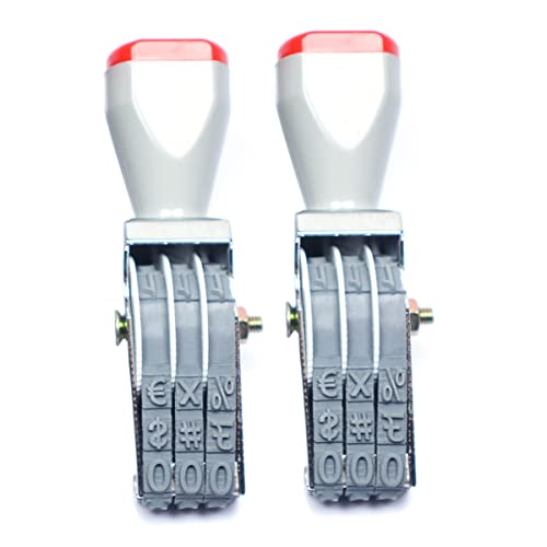 2pcs 3 Digits Number Stamp Personalized Rubber Stamp Symbol Rolling ...