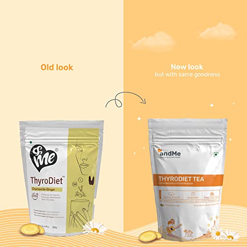 &Me Thyroid Tea for Hypothyroidism- Restore healthy T3, T4 levels, Manages Weight, Green Tea and ...