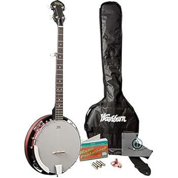 Amazon.com: Washburn Banjo Starter Kit (Gig bag, Strap, Picks, Pitch ...
