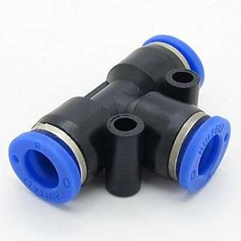 8mm T-junction Push In Equal Tee Pneumatic Fittings Air Quick Connector ...