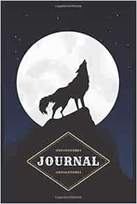 Wolf Lined journal: Full moon wolf Diary Notebook - Wolf Spirit Animal ...