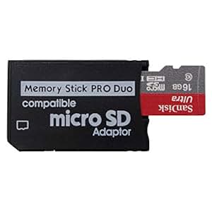 PSP Memory Stick Adapter, Funturbo Micro SD to Memory Stick PRO Duo ...