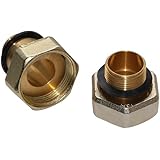 Viega 319625 Verschraubung Modell 3335 Rotguss, flachdichtend, Innengewinde x Aussengewinde 1 1/ ...