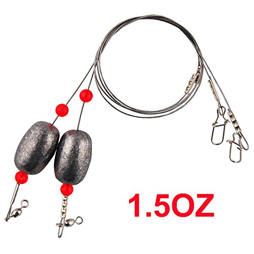 Easy Catch Fishing Sinkers Weights 4 Pack 1 1/2-Ounce Fishing Egg ...