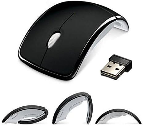 Wireless Optical Mouse Foldable Arc - 10m Range (Black) price in UAE ...