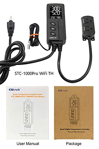 Elitech STC-1000WiFi Pro TH Temperature and Humidity Controller T&H ...