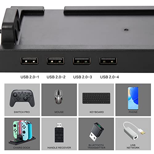 2019 Hub Dock, USB Hub for Nintendo Switch with 4 Output Ports for ...