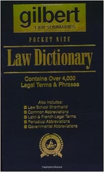 Amazon.com: Gilbert's Pocket Size Law Dictionary--Blue: Newly Expanded ...