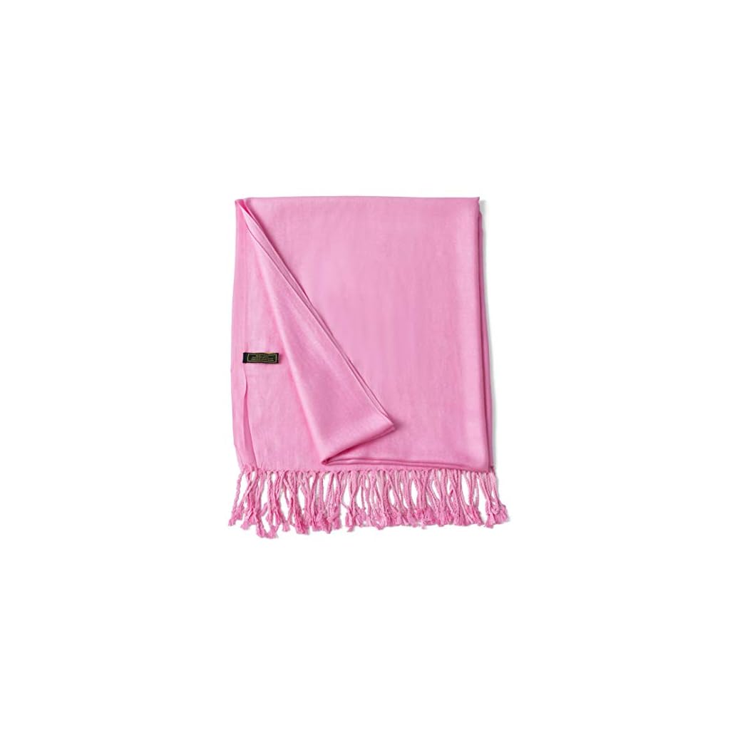 Pink Solid Color Design Shawl Scarf Wrap Stole Throw Pashmina CJ ...
