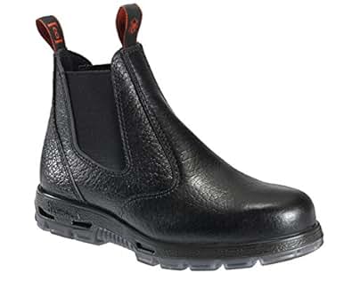 Redback Work Boots Easy Escape Steel Toe Black Rambler Leather Slip On ...