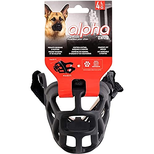 ZEUS Alpha TPR Muzzle for Large Dogs, Comfort Fit Design Prevents ...