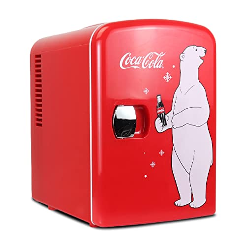 Coca Cola KWC4 KWC4B Polar Bear 4 litres Mini Fridge, 4 Liters, Red ...