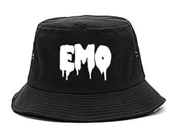 Emo Goth Bucket Hat Black at Amazon Men’s Clothing store