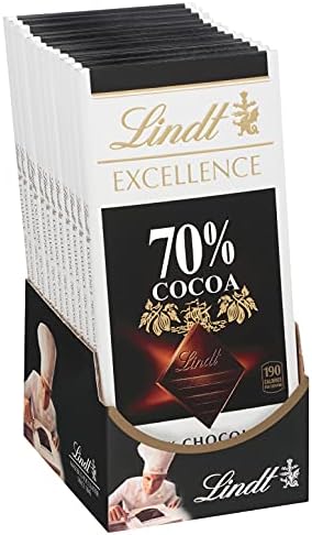 Lindt EXCELLENCE 70% Cocoa Dark Chocolate Bar, Dark Chocolate Candy, 3. ...