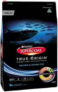 Supercoat True Origin Adult Dog Food, Salmon & Ocean Fish 15kg : Amazon ...