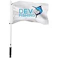 Amazon.com: Dev Fishing 43" Boat Flag Pole with Top/ Rocket Launchers ...