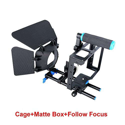 Aluminum Film Movie Kit System Rig includes:(1)Video Cage+(1)Top Handle ...