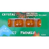 Amazon.com: C-7 multi transparent replacement bulbs for twinkle lights ...