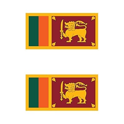 Buy Two Pack Sri Lankan Flag Sticker Decal Self Adhesive Vinyl Sri ...
