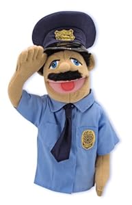 Melissa & Doug Police Officer Puppet With Detachable Wooden Rod for ...