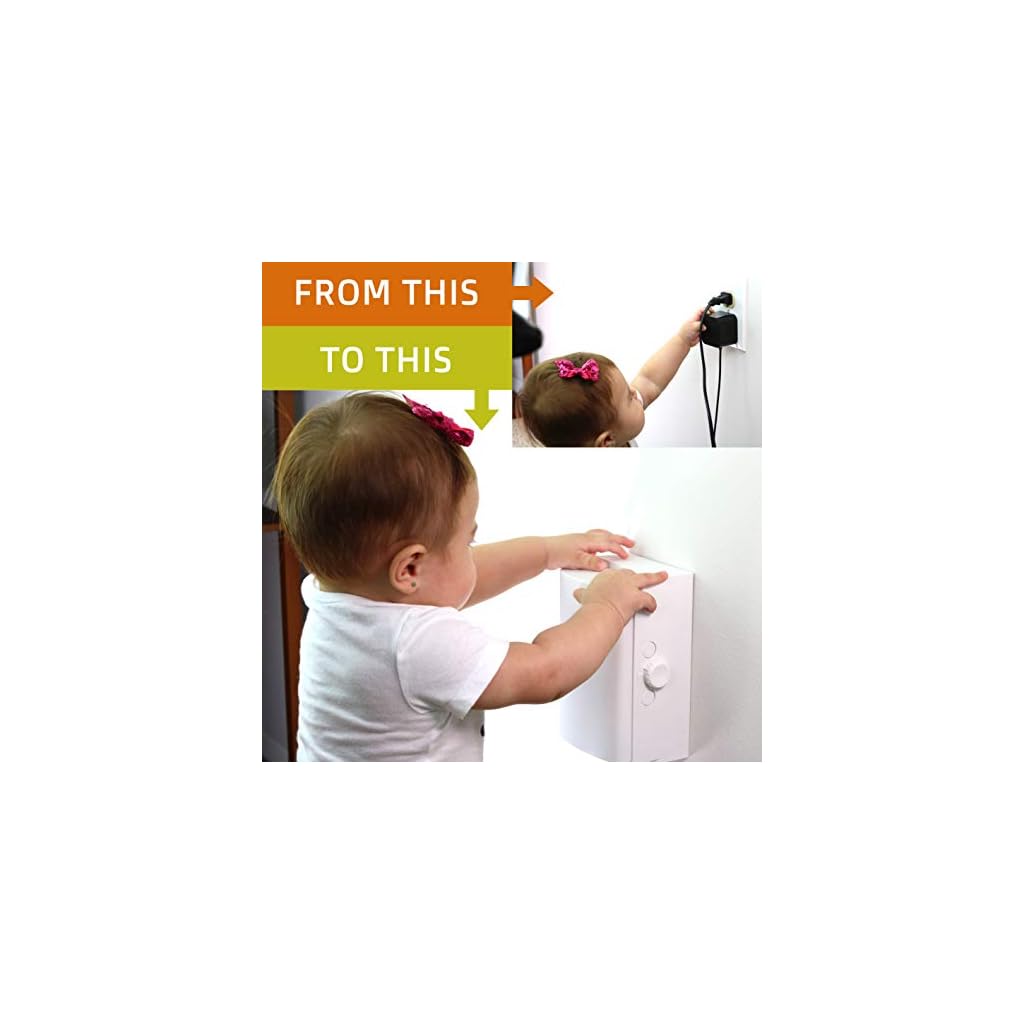 Baby Safety Outlet Cover BOX [Patent Pending] Double Lock for Much ...
