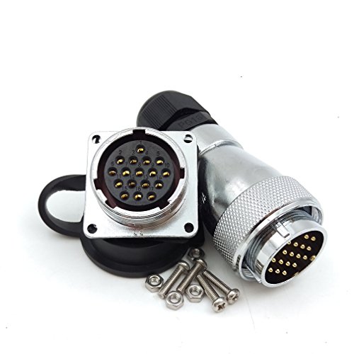 FORTTAR WF28 17 pin Waterproof Connector, IP67 17 Wire Power Cable ...