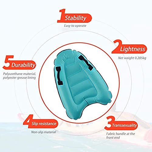 Inflatable Surf Body Board with Handles, Boogie Body Floating Boards for Beach Kids Surfing ...