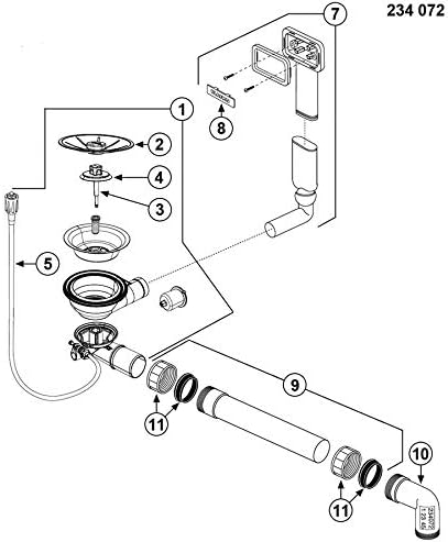 BLANCO Ablaufgarnitur 1 x 3, 5'' mit Bowdenzug C-overflow® InFino ...