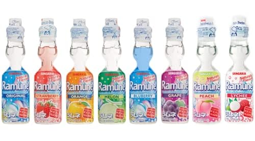 Ramune Japanese Soda Assorted Variety Pack - 6.76 Floz (8 Pack) In ...