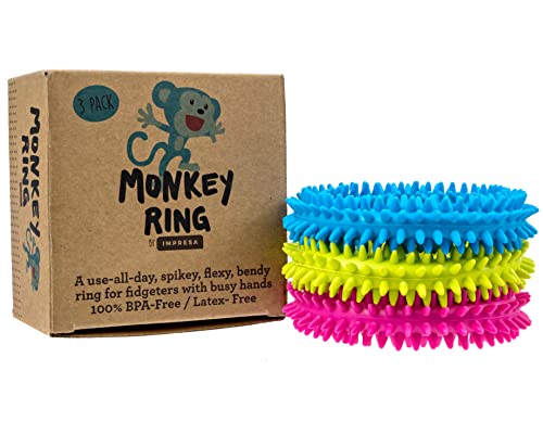 Original Monkey Spiky Sensory Ring / Bracelet Fidget Toy (Pack of 3 ...