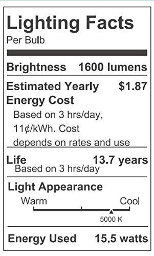 Linkind Dimmable A19 LED Light Bulbs, 100W Equivalent, E26 Base, 5000K ...
