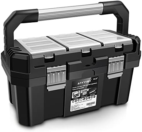 Anyyion 14-Inch Tool box with Removable Tray, Truly Strong and Durable ...
