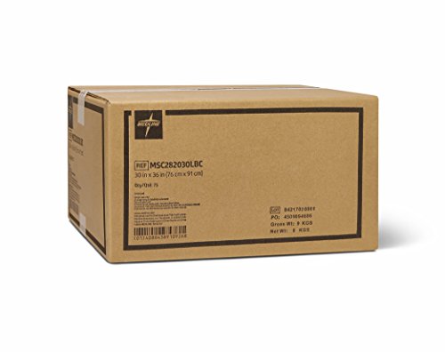 Medline Incontinence Bed Pads 30 x 36 in (75 Count), Large Disposable ...