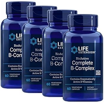 Amazon.com: Life Extension Bio-Active Complete B-Complex, 60 Vegetarian ...