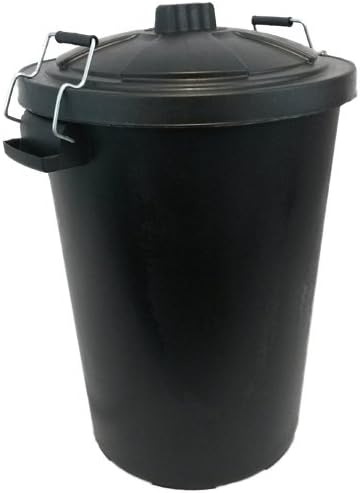 Black Bin 85l heavy duty dustbin with metal lockable handles (made in ...