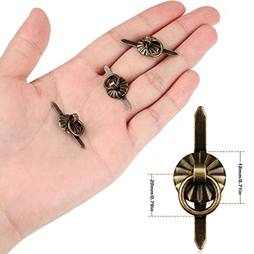 DIY Craft Fasteners 80-Piece Metal Brad Fasteners With Pull Rings - 4 ...