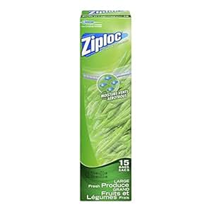 Ziploc Fresh Produce Bags Large - 15 Count: Amazon.ca: Health ...