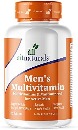 Aitnaturals High Potency Multivitamin for Active Men 150 Tablets ...
