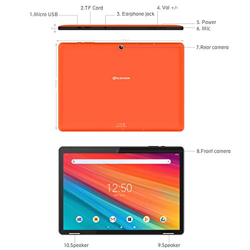 HAOQIN HaoTab H10 10 inch Tablet, Android 9.0 Pie, 2 GB RAM, 32 GB ...